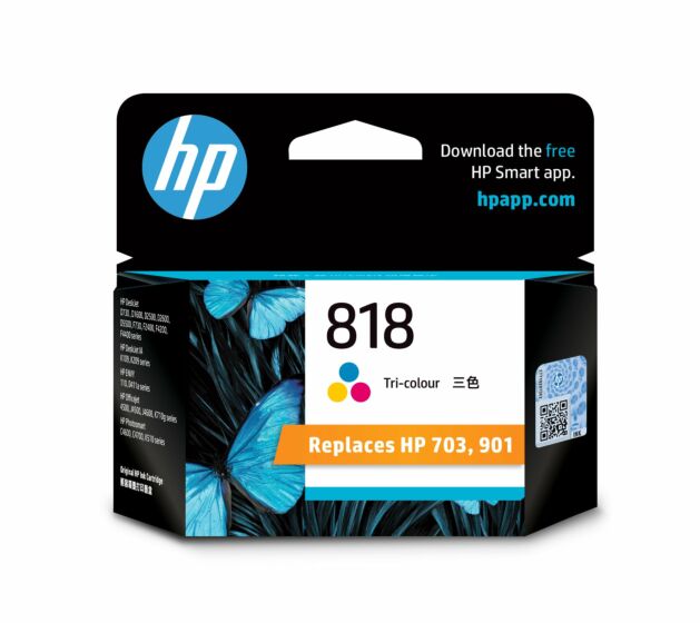 惠普 (HP) 818 号彩色原装墨盒 - (CC643ZZ) - 中国惠普官方商城