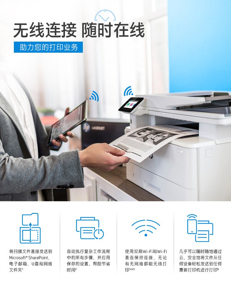 惠普 (HP) LaserJet Pro MFP M329dw 激光多功能一体打印机 - (W1A24A) - 中国惠普官方商城