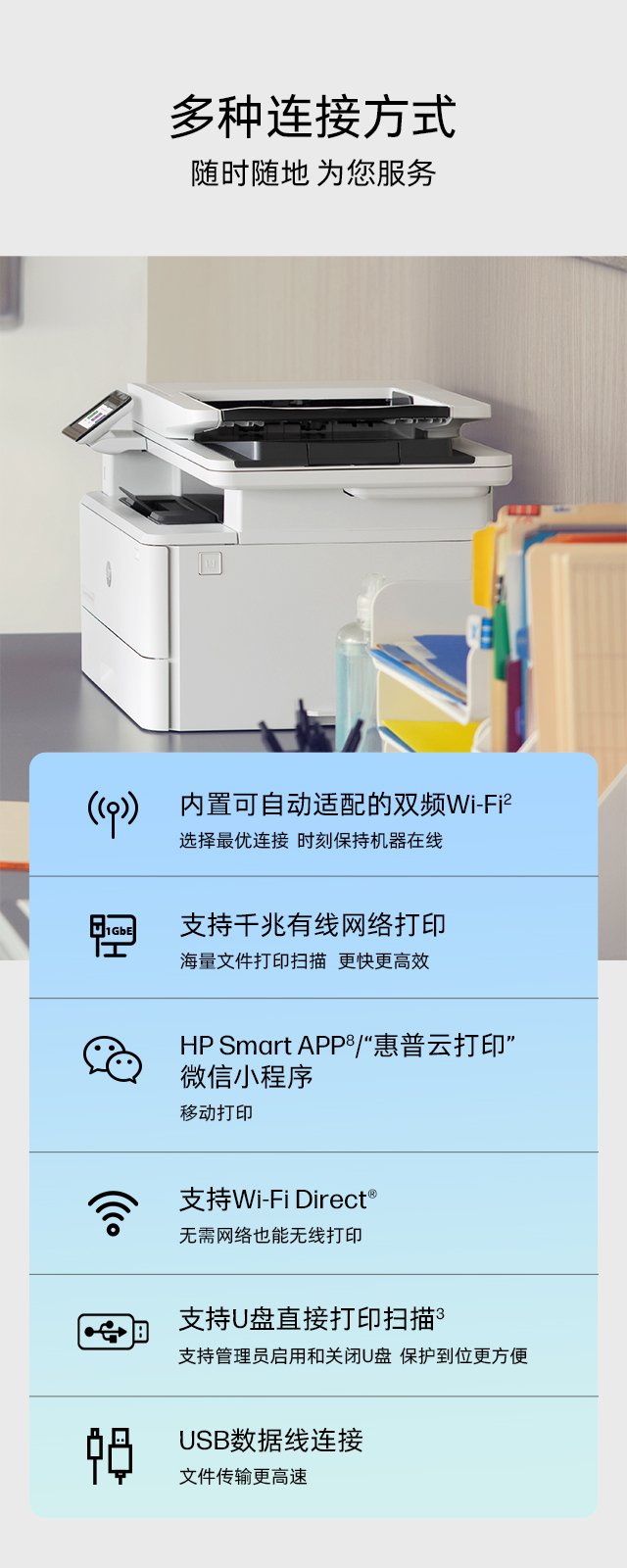 HP LaserJet Pro MFP 4104dw 激光多功能打印机 - (2Z632A) - 商店 HP.com 中国