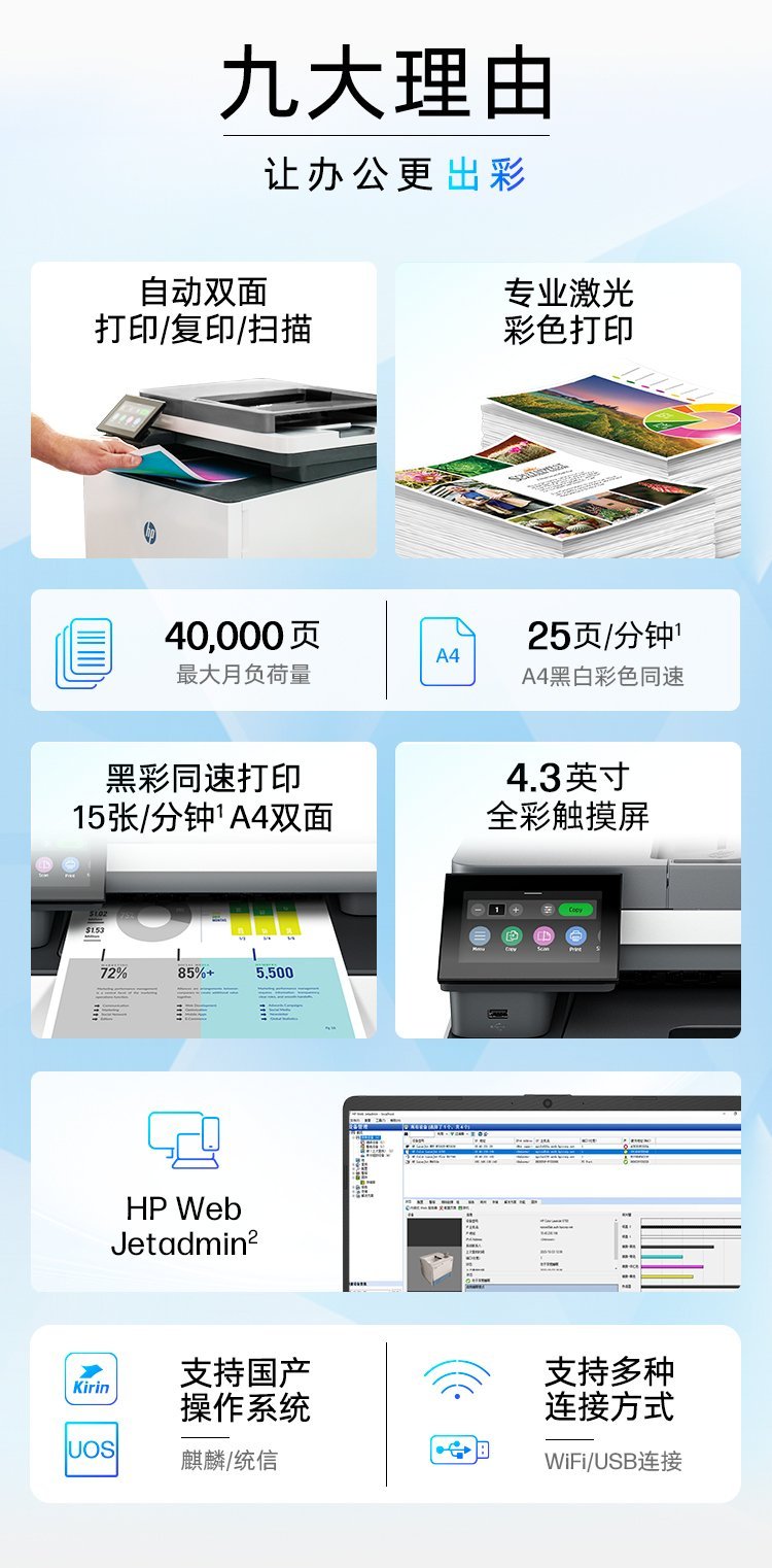 惠普 (HP) Color LaserJet Pro MFP 3388fdw 打印机 - (74P28A) - 中国惠普官方商城