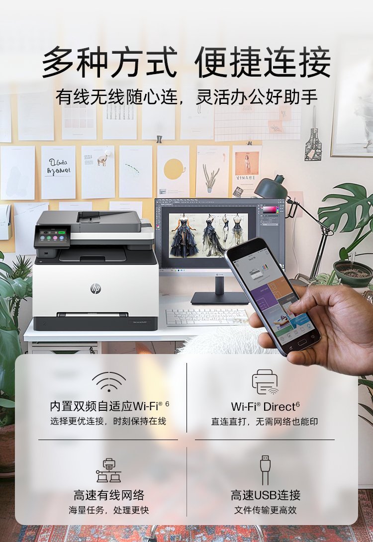 惠普 (HP) Color LaserJet Pro MFP 3388fdw 打印机 - (74P28A) - 中国惠普官方商城